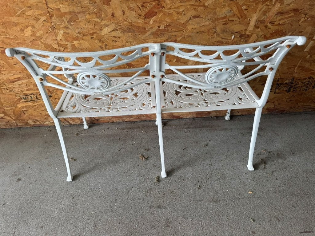 Garden Bench Neo Classical Star and Dolphin Style of Kenneth Lynch ...