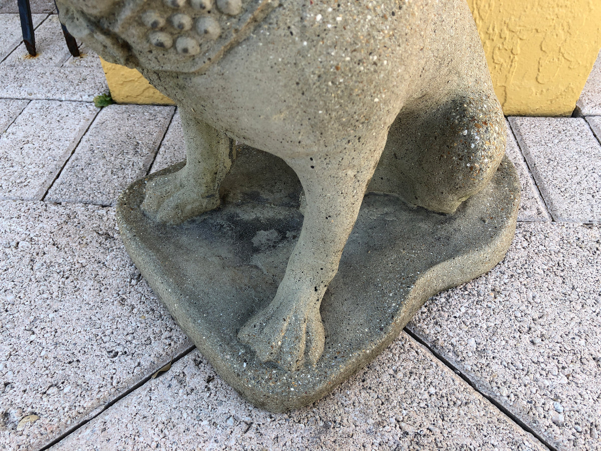 Cast Stone Bulldog – Kofski Antiques